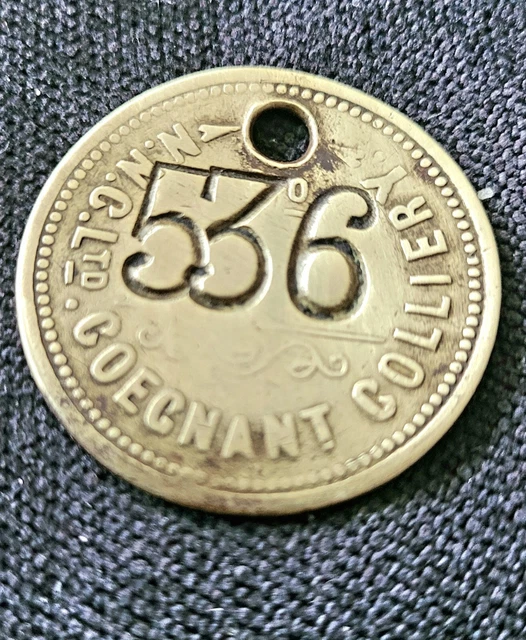 PRE-1947 NNC COEGNANT Colliery Pit Check Welsh Miners Lamp Tally £15.00 ...