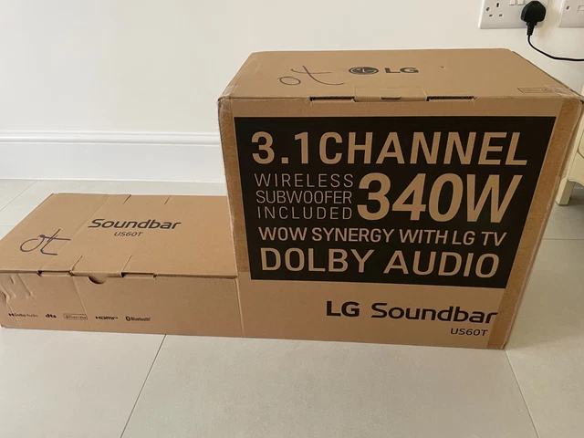 LG US60T CINEMATIC Sound 3.1 Channel Soundbar with Wireless Subwoofer £ ...