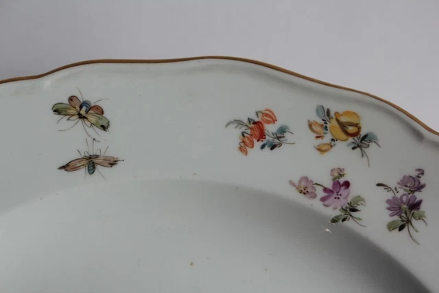 MEISSEN ASSIETTE PORCELAINE Fleurs Papillons XIXe siècle (63779) EUR ...