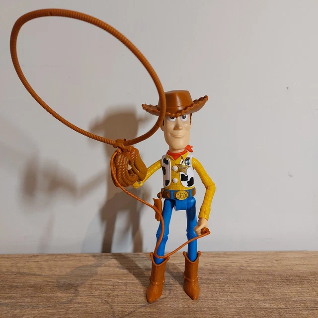 DISNEY PIXAR TOY Story Launching Lasso Woody 10" Figure w/ Hat | Fully ...