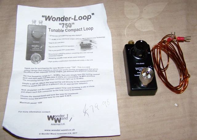 WONDERWAND WONDER LOOP 750 7-50mhz Compact Loop Antenna £50.00 ...