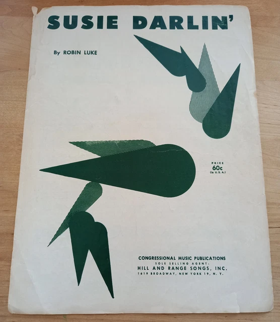 ROBIN LUKE SUSIE Darling SHEET MUSIC PARTITION ORIGINALE FRANCE EUR 4 ...