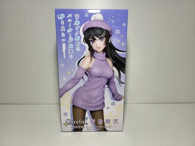 BUNNY GIRL SENPAI - Figurine SAKURAJIMA MAI - RENEWAL Ver. Coreful Knit ...
