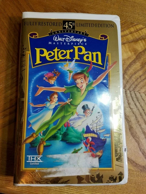 WALT DISNEY'S PETER Pan Black Diamond Classic VHS Animated Movie £10.90 - PicClick UK