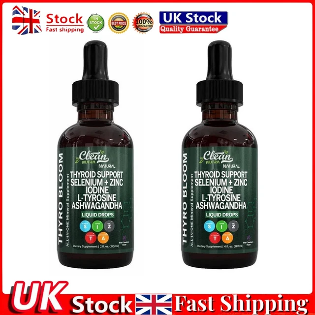 1-3PACK CLEAN NUTRA Thyroid Support Selenium Zinc Iodine L Tyrosine ...