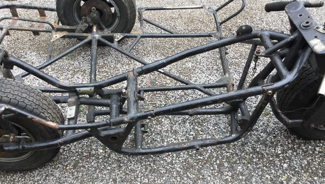 MINI WHEEL SIDECAR racing chassis, fairings, tanks, 2 Lockheed brake ...