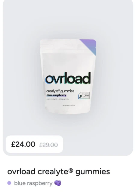 OVRLOAD CREALYTE GUMMIES Creatine And Electrolyte Supplements £16.00 ...