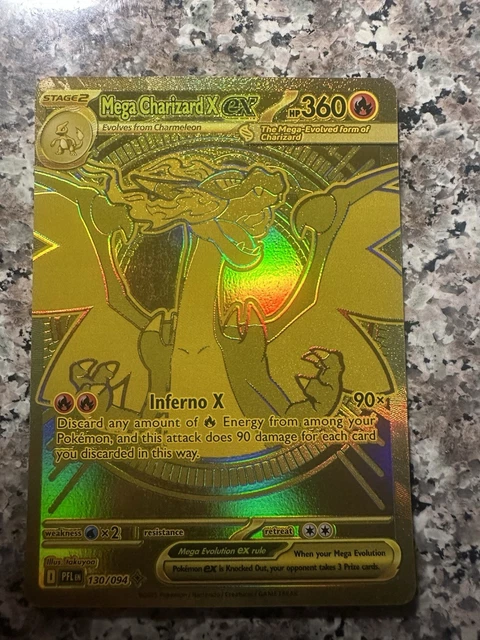 POKÉMON TCG PHANTASMAL Flames Mega Charizard X Ex Gold Mega Hyper Rare ...