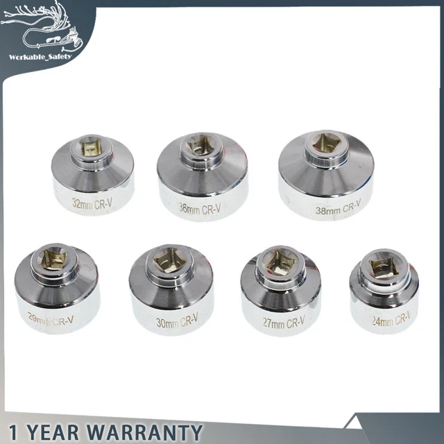 OIL FILTER WRENCH 7-Piece Socket Set Tool Kit for 24-38 mm $23.59 ...
