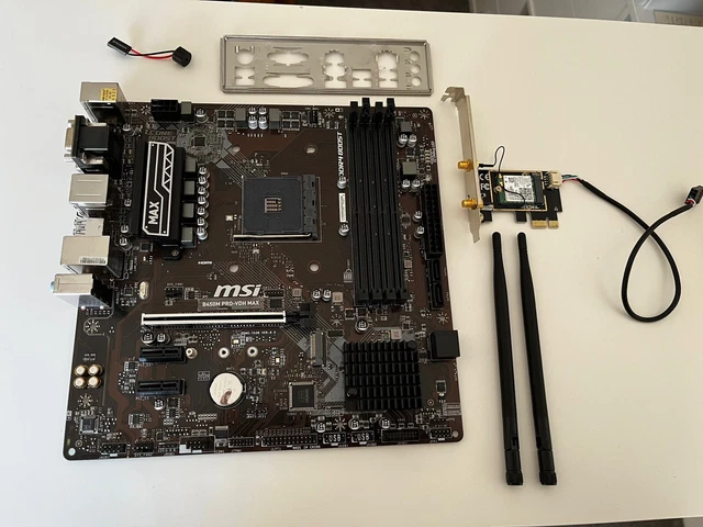 MSI B450M PRO-VDH MAX, AMD AM4 B450 Micro ATX Motherboard + Wi-Fi ...