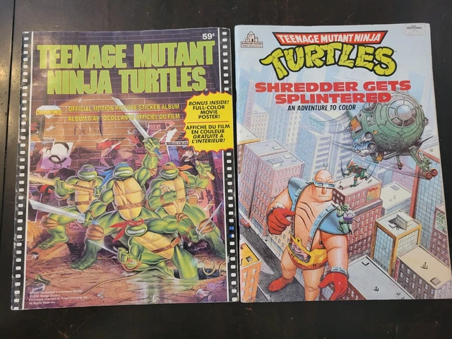 TMNT DIAMOND STICKER Album 1990 And Shredder Gets Splintered Coloring ...