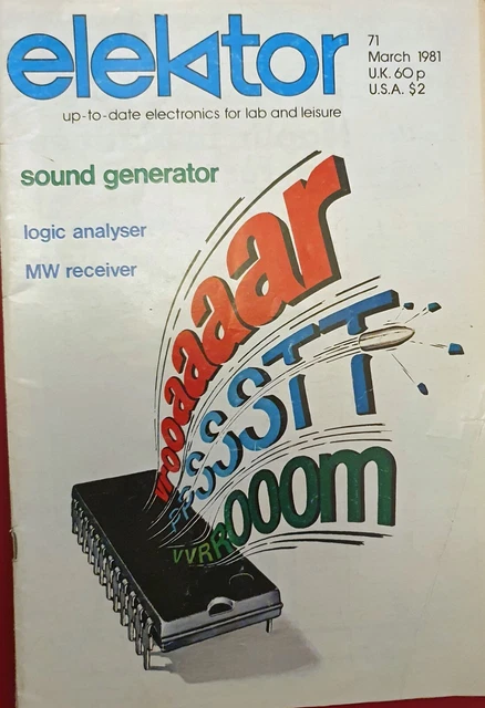 ELEKTOR 71 ELECTRONICS Sound Generator Magazine Mar 1981 Vintage Rare ...