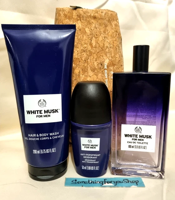 THE BODY SHOP White Musk for Men Gift Set Brand New - 3 Items with ...