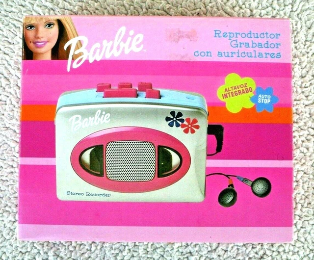 RARE BARBIE DOLL Walkman (Reproductor Grabador, Muñeca). Vintage 2000 ...