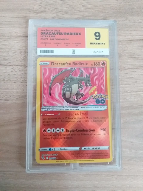 CARTE POKÉMON : Dracaufeu radieux, 011/078, EB10.5, Pokémon GO , PG: 9 ...