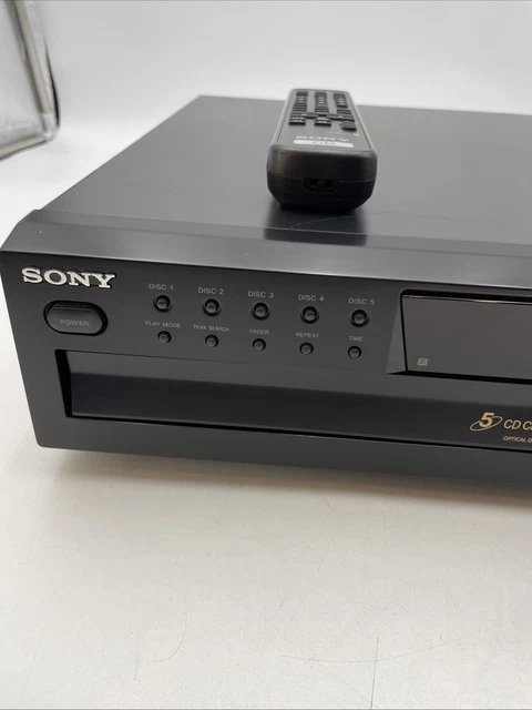 SONY CDP-CE375 COMPACT Disc 5 Disc CD player Changer w/ REMOTE. Tested ...