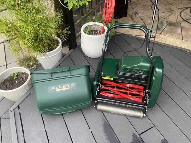 ALLETT SANDRINGHAM 14E Self Propelled Electric Cylinder Lawnmower Atco ...