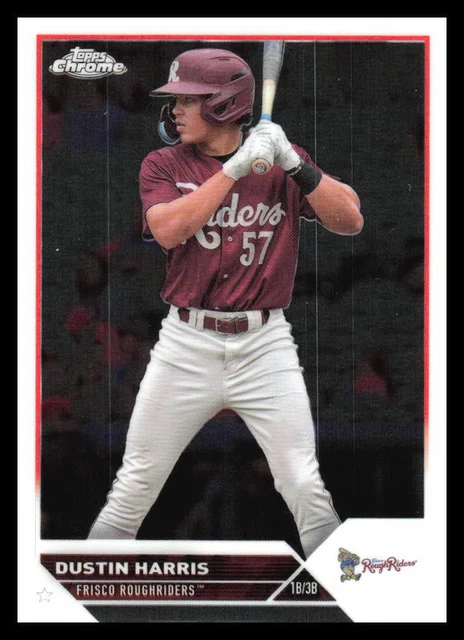 2023 TOPPS PRO début chrome Dustin Harris PDC-194 Frisco RoughRiders ...