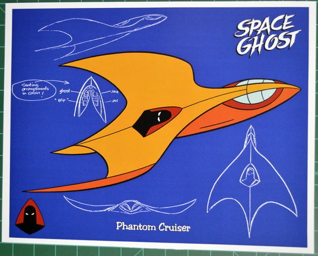 SPACE GHOST - PHANTOM CRUISER MODEL SHEET Pin Up Poster HB TV EUR 15,85 ...