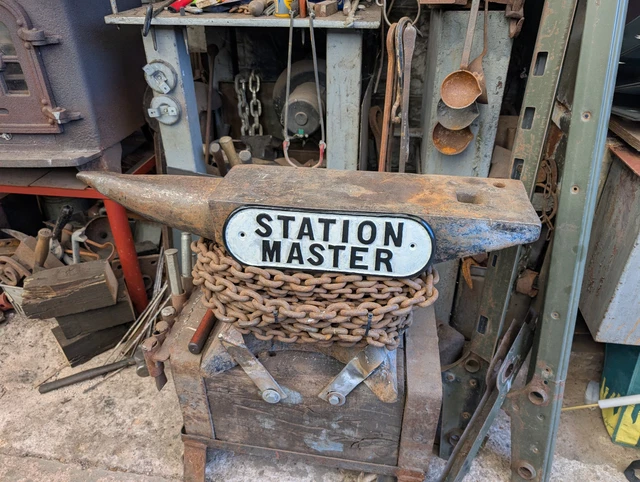 VINTAGE STATION MASTER Great Western Railway GWR Train Aluminium Sign ...