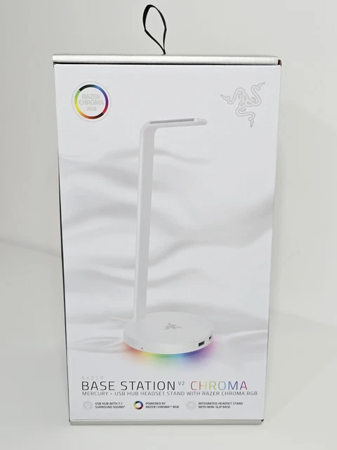 RAZER BASE STATION V2 Chroma White – RGB Headset Stand – Boxed £59.95 ...