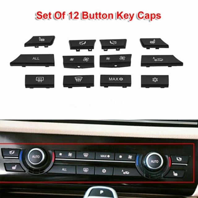 FOR F01 F10 F11 F07 Car 12 Button Key Cap Repair-Kit A/C Heater Switch ...