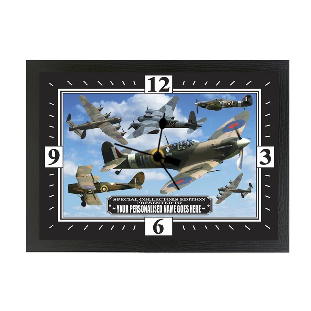 PERSONALISED YOUR NAME Spitfire Lancaster War Planes WW2 Wall Hanging ...