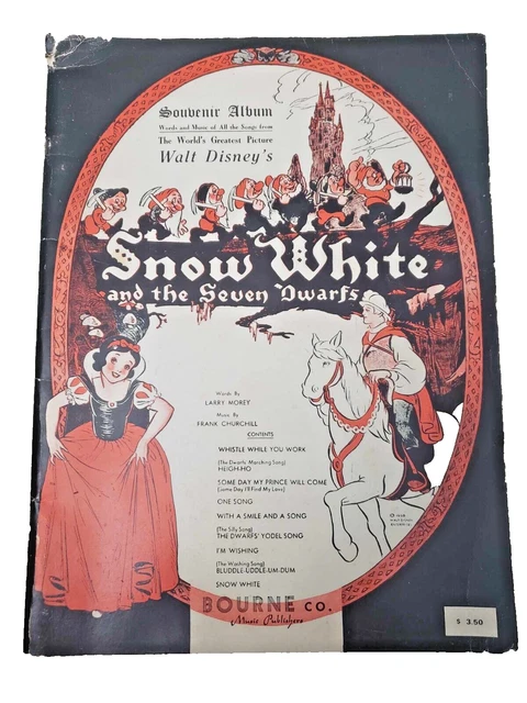 🎶 1937 Walt Disneys Snow White And The Seven Dwarfs Words And Music Sheet