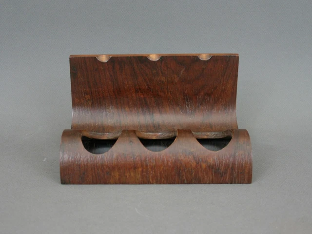 JEAN GILLON PIPE rack, Vintage 1960s, Wooden rest for 3 pipes, MCM ...