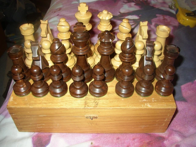 CHAVET CHESS SET-JEUX D' Echecs En Buis-Jaques-No Board/Boxed-King Over ...