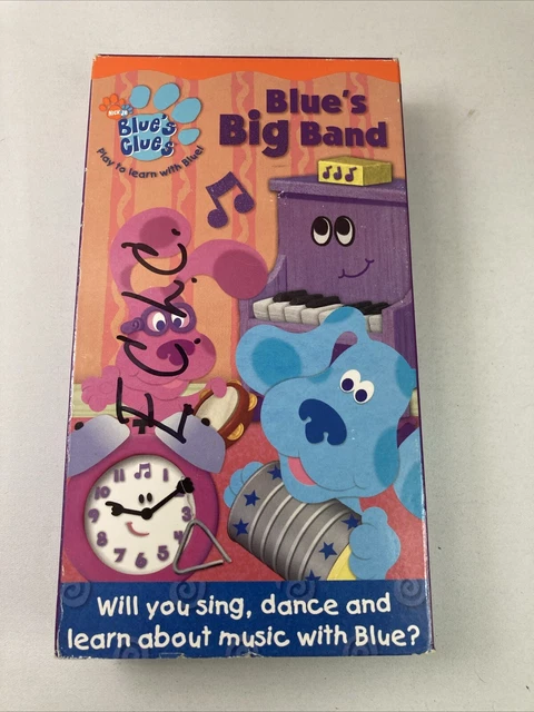 BLUES CLUES - Blues Big Band VHS 2003 Tape Sing & Dance Blue Cartoon ...