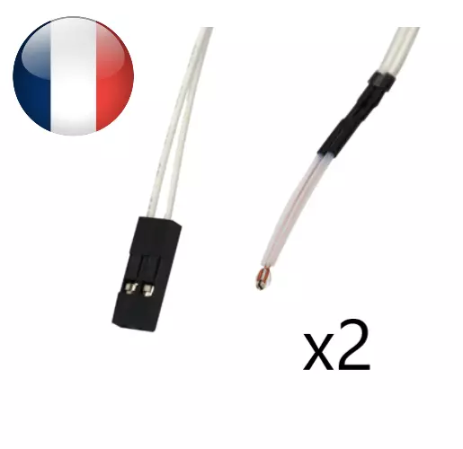 Lot De 2 Thermistance 100k Ntc3950 Avec Cable Impri 3d Ender3 Cr10