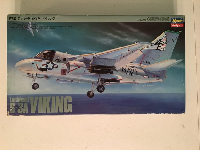 HASEGAWA LOCKHEED S-3A VIKING 1/72 Scale Plastic Model Kit $29.99 ...