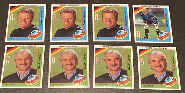 HANUTA DUPLO STICKER WM 2002 Weltmeisterschaft Sammelbilder Rudi Völler ...