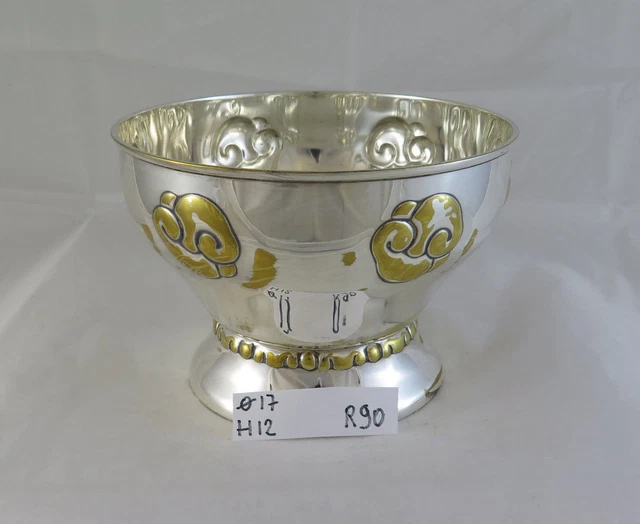 ANTIQUE BOWL CENTERPIECES Eneret Astral Silverplate Art Nouveau Bowl ...