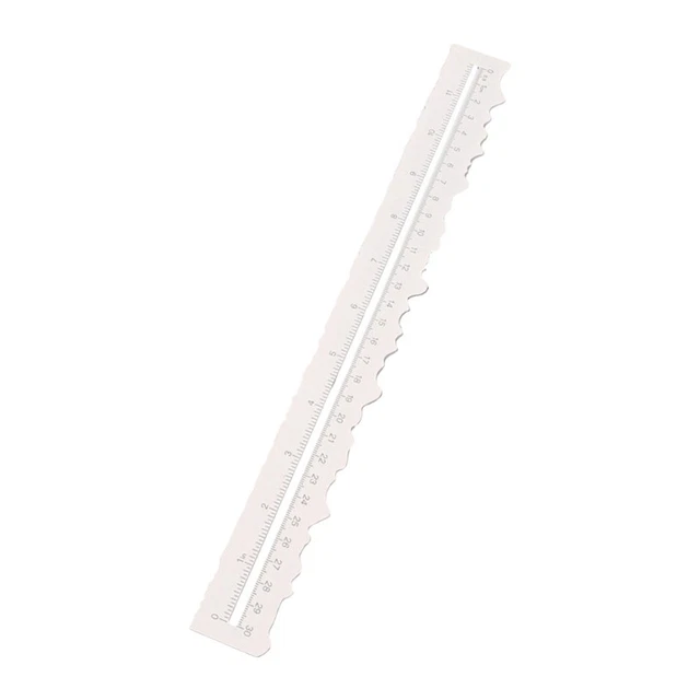 METAL PAPER TEARING Ruler with Jagged Edges Deckle Edged Ruler for Card ...