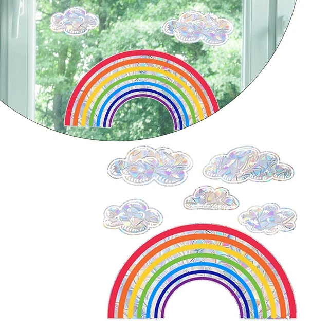 AUTOCOLLANTS DE FIXATION arc-en-ciel pour la pr vention des collisions d'oiseau EUR 9,36 ...