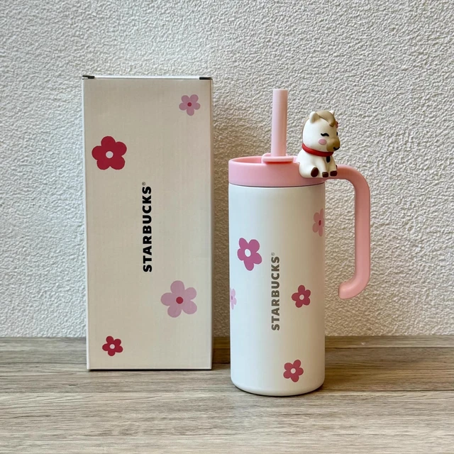 STARBUCKS CHINA 2026 Year of the Horse Peach Blossom SS Straw Tumbler ...