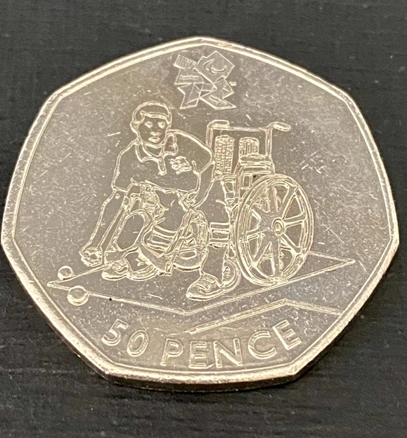 50P COIN LONDON Olympics 2011 Wheelchair Bowls Boccia Circulated ...