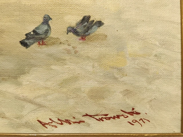 ALBIN TROWSKI ORIGINAL Oil Painting, 'Marks’ Penny Bazaar, Leeds ...