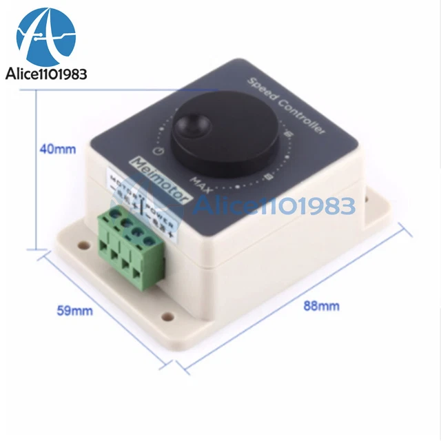 20A DC 10V-60V PWM Pulse Width Modulator Waterproof Motor Speed Controller $10.69 - PicClick CA