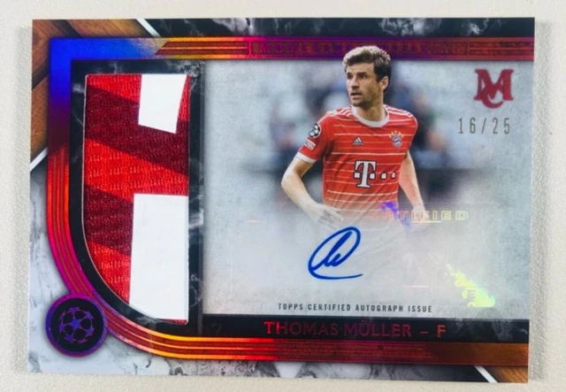 2022/23 TOPPS UCL Museum Thomas Müller/25 Toppa Rossa Auto EUR 159,99 ...