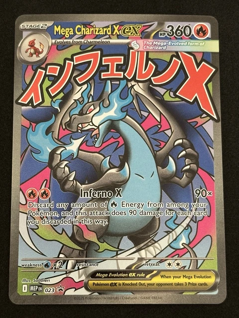 POKEMON TCG MEGA Evolution Mega Charizard X EX Black Star Promo 023 £48 ...