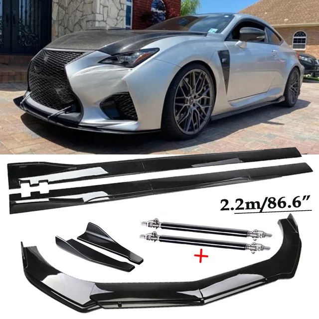FRONT BUMPER LIP Spoiler Chin Splitter Body Kit Glossy Black For Lexus ...
