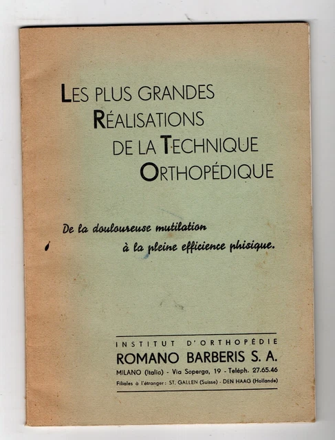 LES PLUS GRANDES réalisations de la technique orthopédique Ed vers 1950 EUR 17,90 - PicClick FR