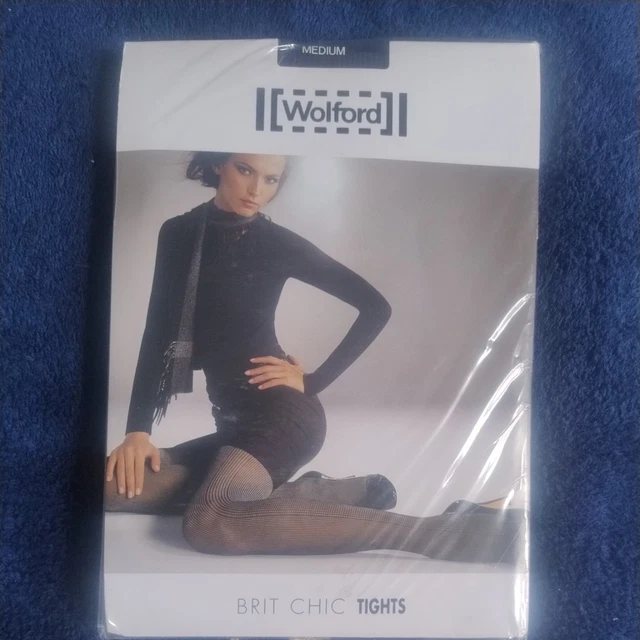 WOLFORD BRIT CHIC Tights, Size Medium in Mulberry/Black £21.49 ...