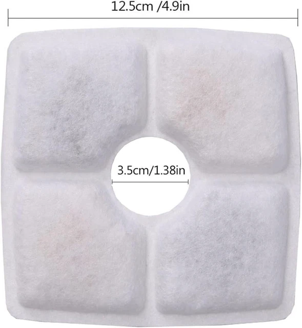 12 PACKS CAT Water Fountain Filters, Replacement Pet Water Fountain ...