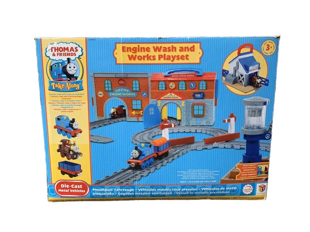 THOMAS & FRIENDS Take Along Engine Wash & Works Playset Complete £49.99 ...