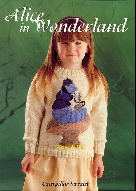 TDB KNITTING PATTERN Childs Alice In Wonderland Caterpillar Sweater ...
