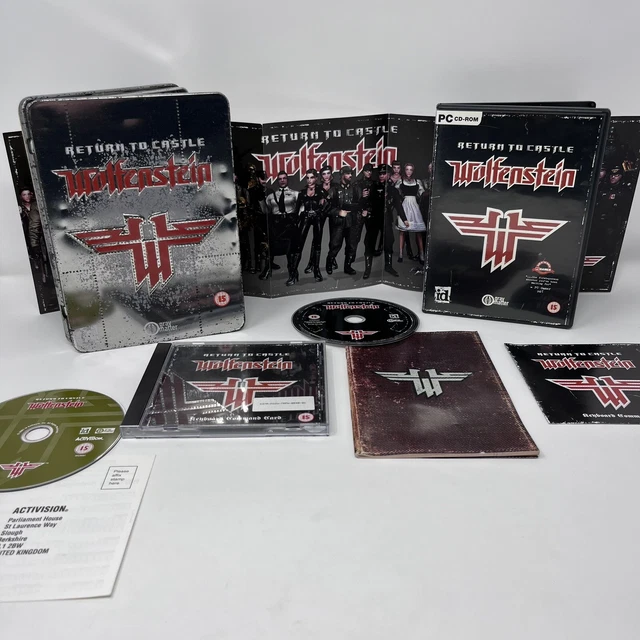 RETURN TO CASTLE Wolfenstein (PC CD ROM 2001) – limited edition steelbook tin £37.99 - PicClick UK